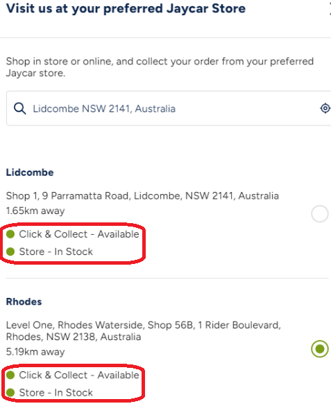 Check stock availability in nearby stores – Jaycar Electronics